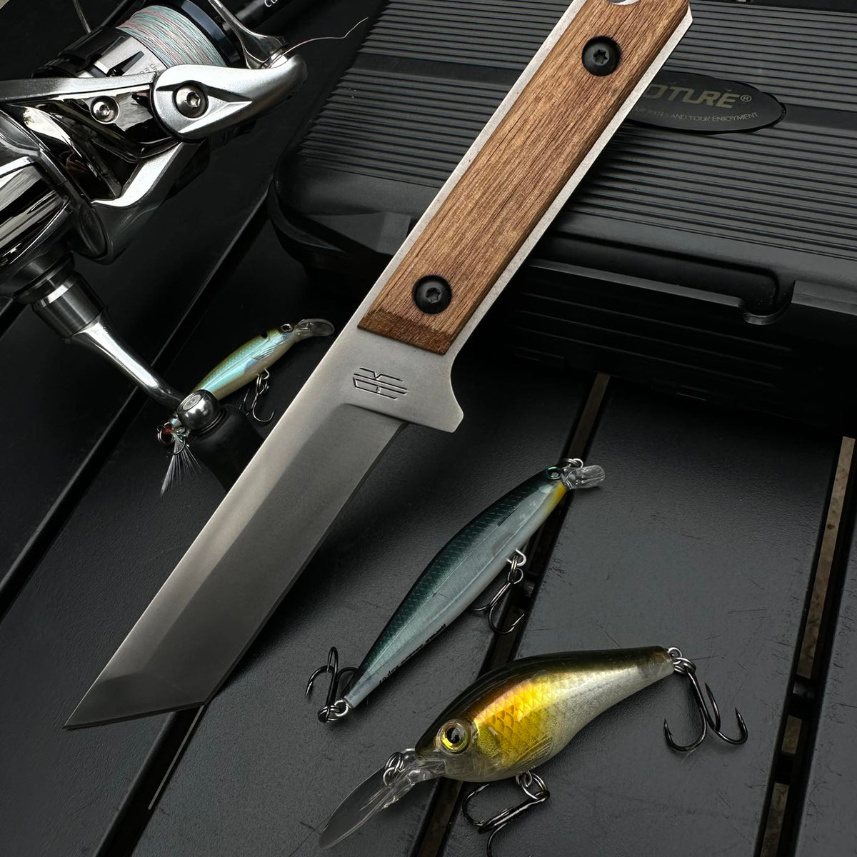 AK Tactical EDC Tanto with K110 Steel & Teak wood full tang handle ...