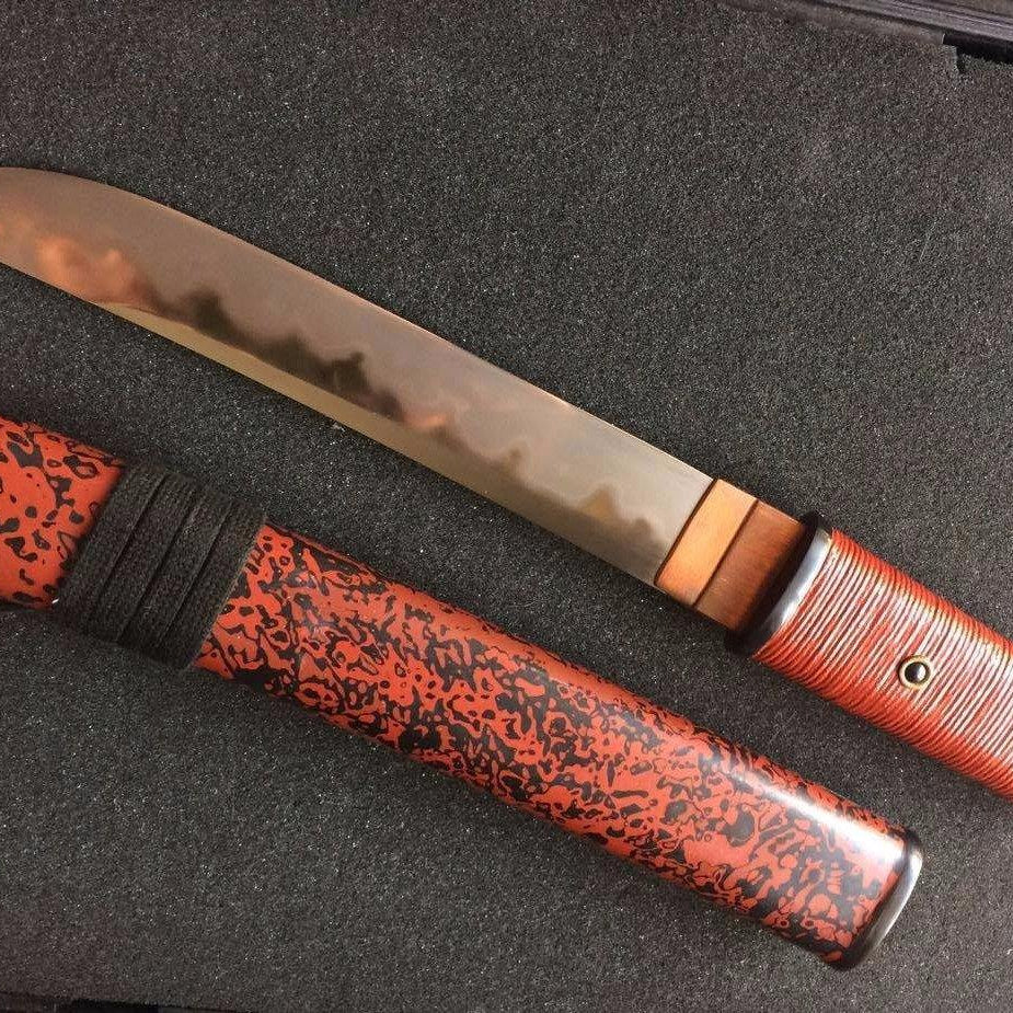 Japanese Style Hand Forged Sword, Handmade Custom Japanese Tanto Sword ...
