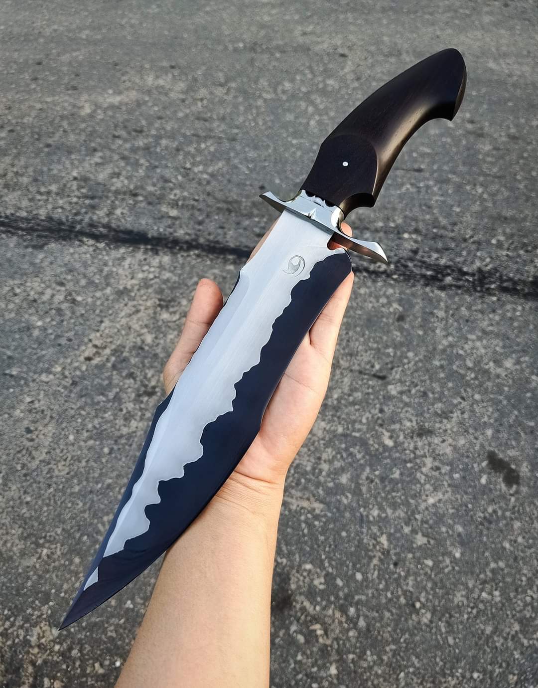 Thai San Mai Jungle Bowie Knife, Recurved Bowie handmade yacht knife ...