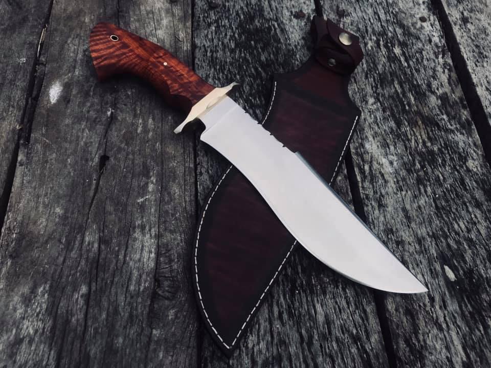 Recurved Bowie Competition Cutter Knife Cutting Bladesports, EDC Knife ...