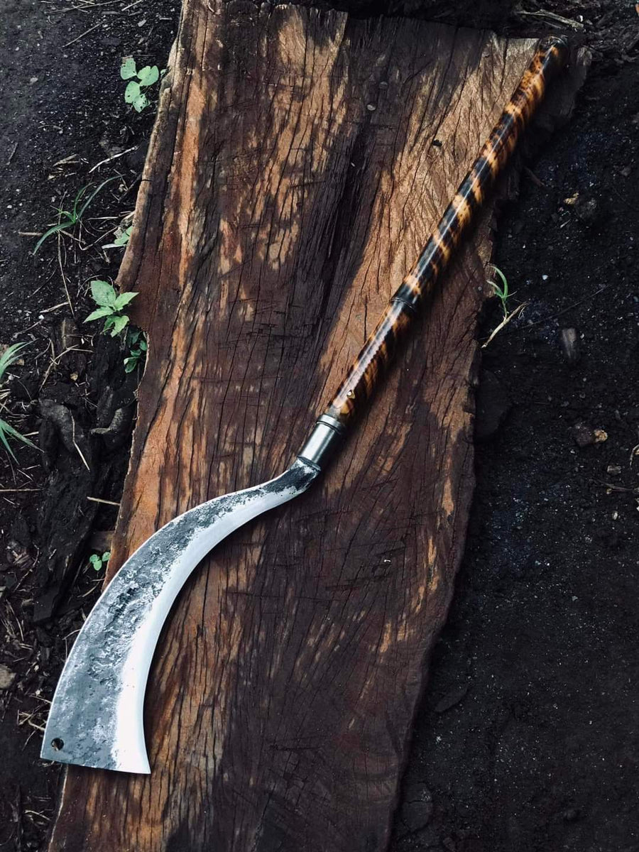 Hand Forged Thai Sickle, Handmade blade Blade, Bushcraft EDC Knives ...