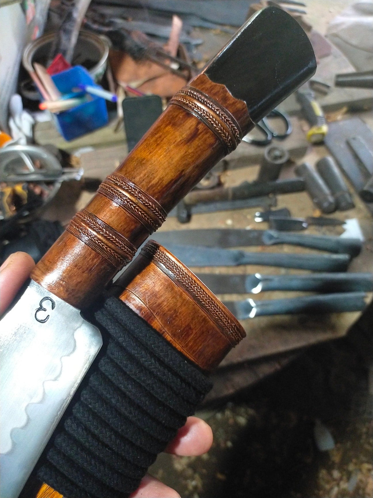 Hand Forged Ceremonial Thai Dhab Knife based on Thailand's Dha blades ...