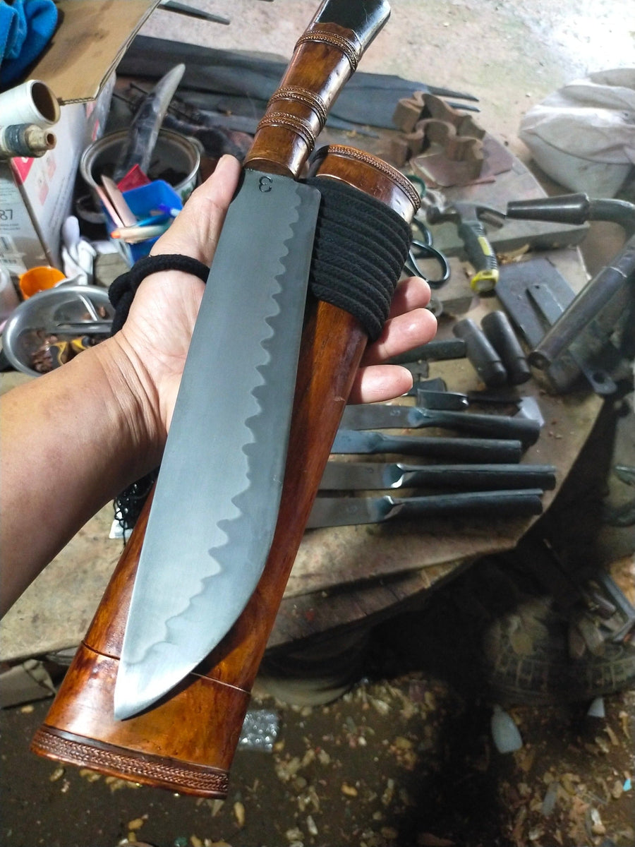 Hand Forged Ceremonial Thai Dhab Knife based on Thailand's Dha blades ...