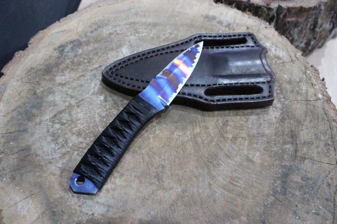 Double Edged Titanium EDC Dagger, Boot Dagger, Titanium Custom Knife ...