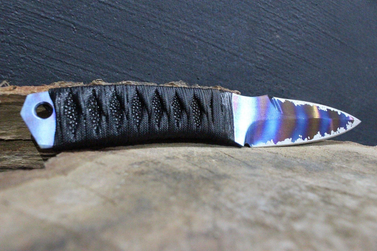 Double Edged Titanium EDC Dagger, Boot Dagger, Titanium Custom Knife ...