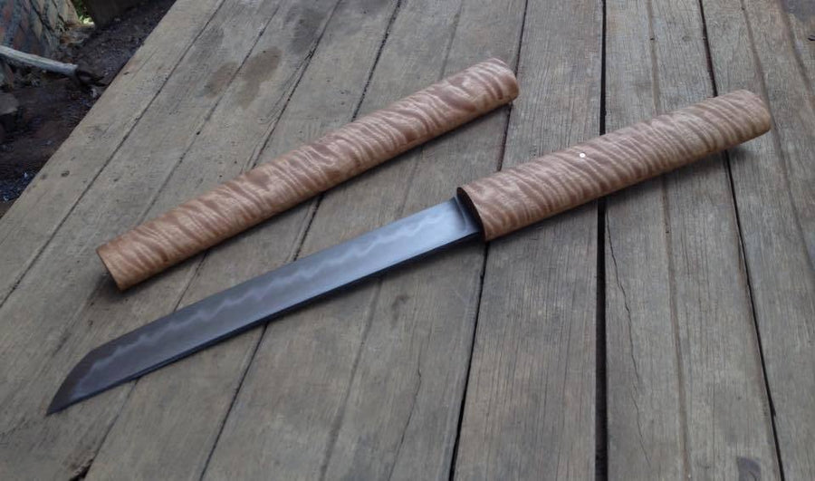 Japanese Style Thai Tanto, Clay Tempering Hamon, Tanto Knife Design, F ...